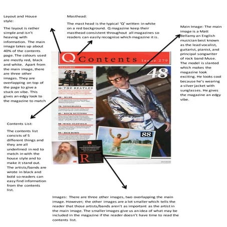 Magazine Contents Page Analysis | DOC