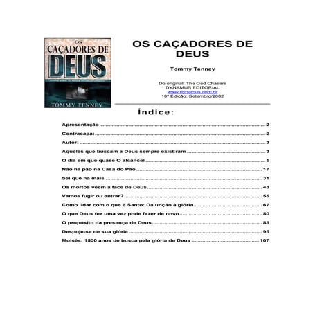 Tommy tenney os_cacadores_de_deus | PDF