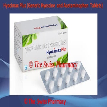 Hyocimax Plus (Generic Hyoscine and Acetaminophen Tablets) | PDF
