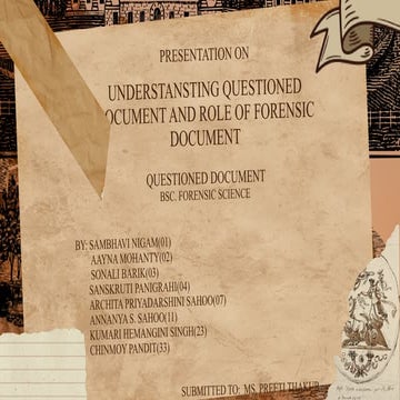 forensic questioned document examination | PPTX