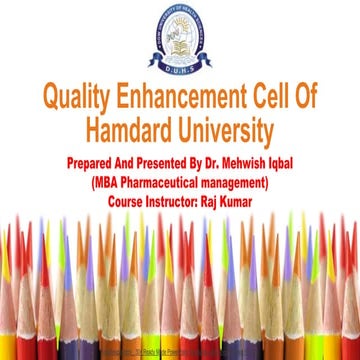 Quality Enhancement Cell Of Hamdard University | PPTX
