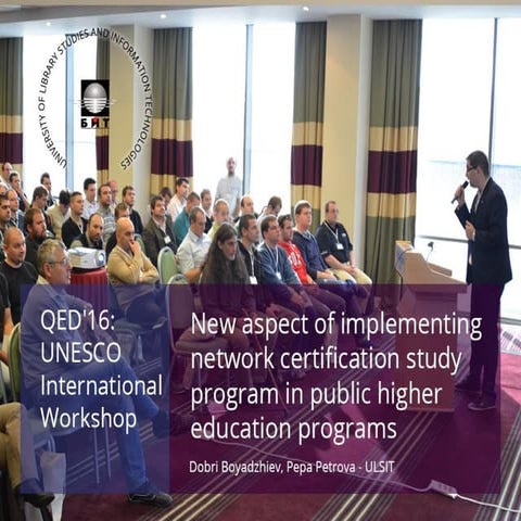 New aspect of implementing network certification study program in ...