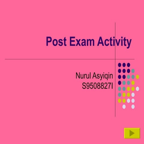 Post Exam Activity | PPT