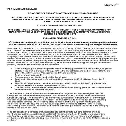 citigroup Presentation | PDF