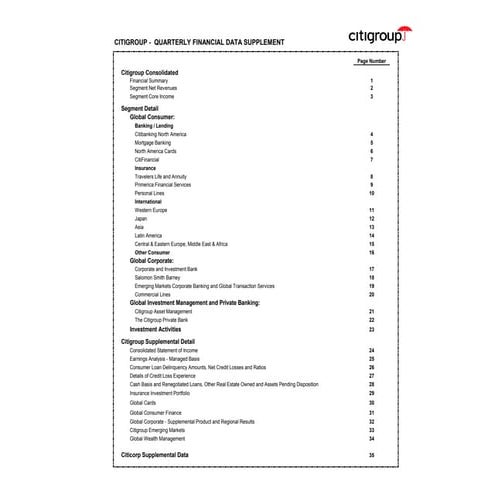 citigroup Presentation | PDF