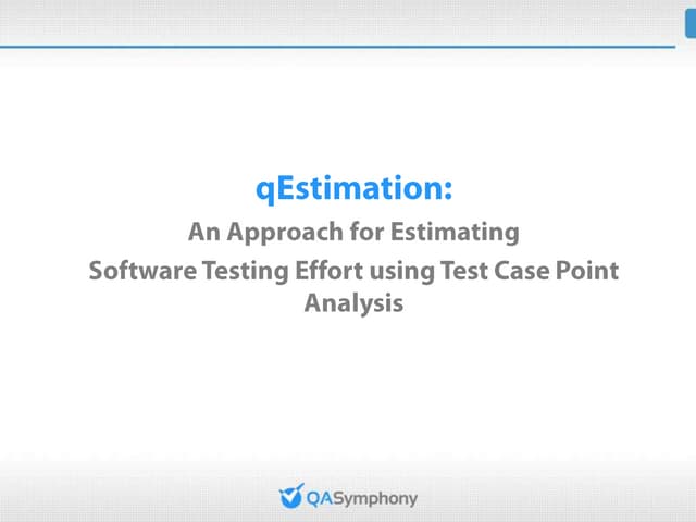 Test Estimation Using Test Case Point Analysis Method Ppt