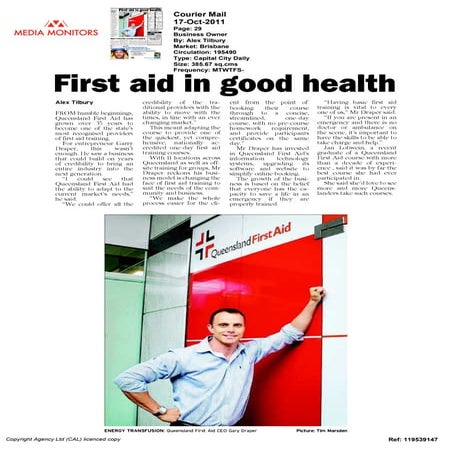 Queensland First Aid student handbook | PDF
