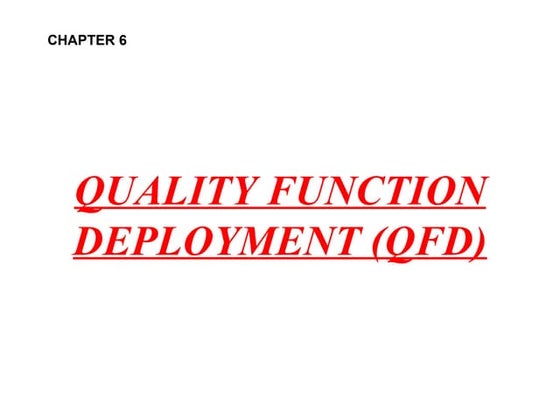 Quality Function Deployment | PPTX