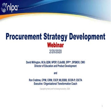 Procurement Strategy Development | PPTX