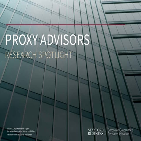 Proxy Advisors - Research Spotlight | PDF