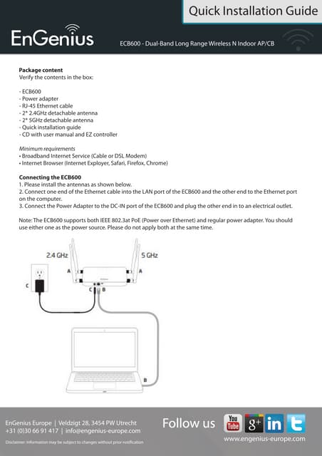 Quick Installation Guide EnGenius ECB350 | PPT