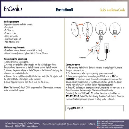Quick Installation Guide EnStation5 English | PDF