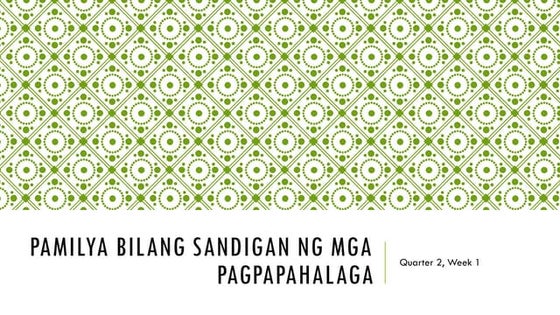 Panalangin Bilang Matibay na Pundasyon ng Pamilya Edukasyon sa Pagpapakatao 7 | PPT