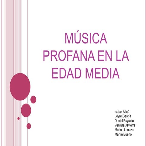 Música profana medieval | PPTX