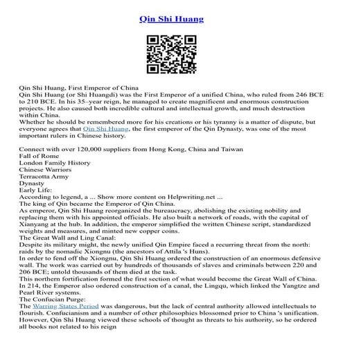 Qin Shi Huang | PDF
