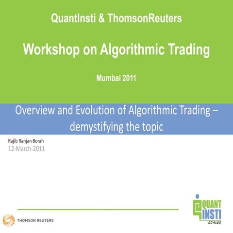 Overview and Evolution of Algorithmic Trading | PPT