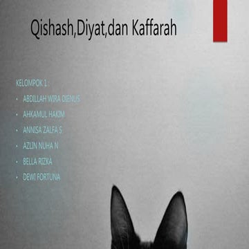 Qishash,diyat,dan kaffarah | PPTX