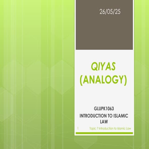 Qiyas sdwiwdwdjikwdkddmkkkdkdksdkkdkskkd | PPT