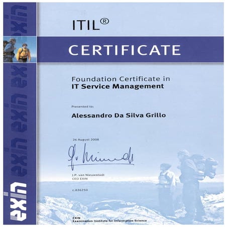 ITIL CERTIFICATE | PDF