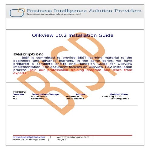 Qlik View Installation Guide Pdf Operating Systems Computer Software And Applications