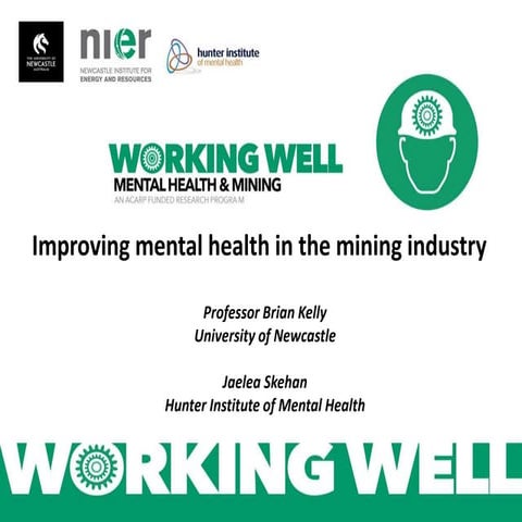 Improving mental health in the mining industry | PPTX