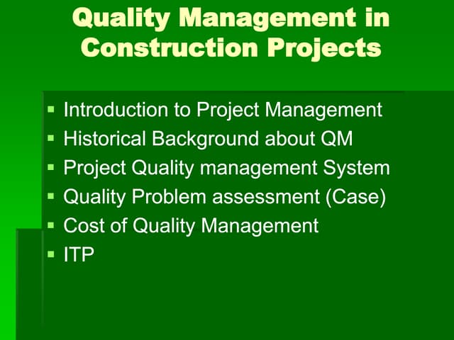 Quality ToolBox Talk_Quality Management in Construction 101(for Senior ...