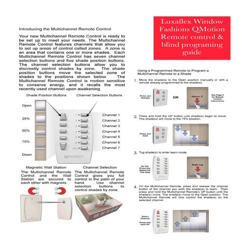 Q motion remote-programing-instructions-pdf | PDF