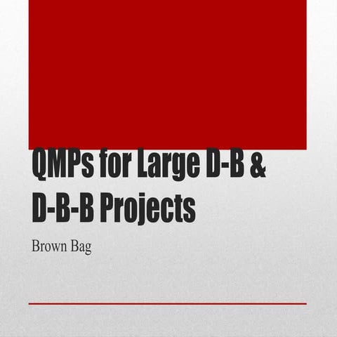 Qm ps for large db dbb projects | PPTX | Business | Business and Finance