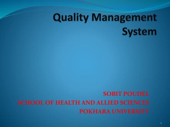 Implementing quality management system | PDF