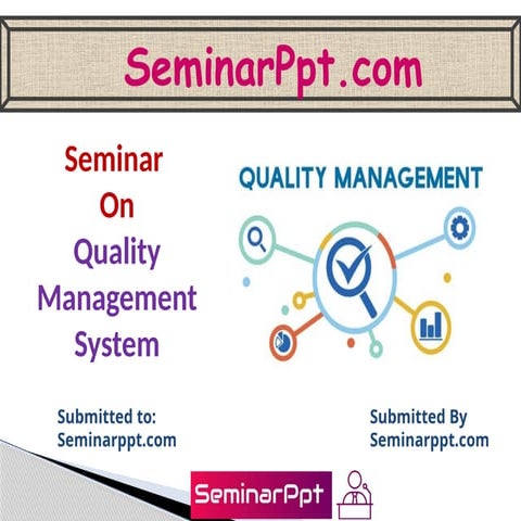 Quality management system ISO 9001 2015 Presentation | PPTX