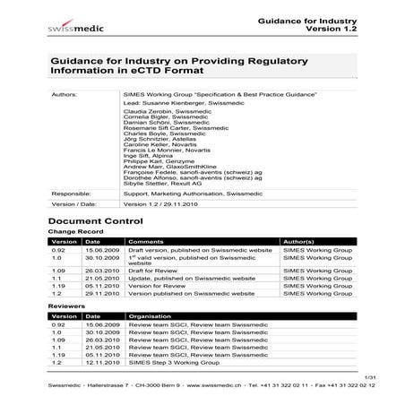 Guidance for Industry on Providing Regulatory Information in eCTD ...