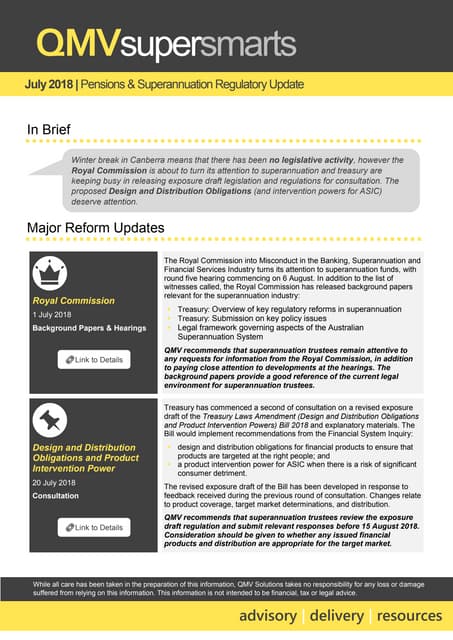 QMV Regulatory Update August 2017 | PDF | Financial Regulation | Economy