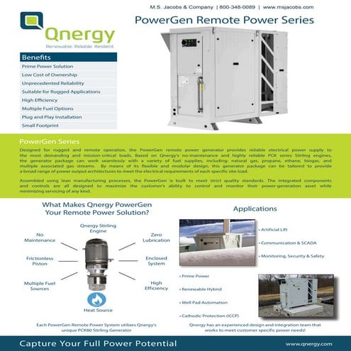 Qnergy Powergen Remote Power Series | PDF