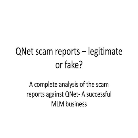 QNnet - legit or scam? | PDF