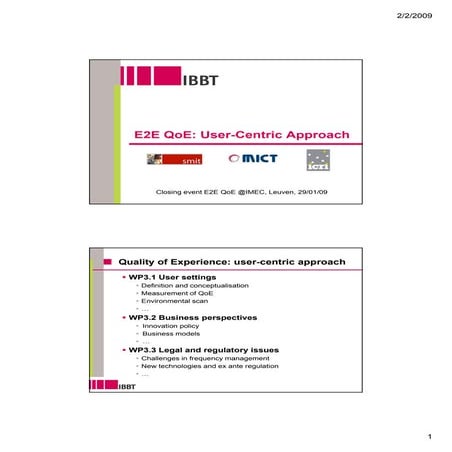 Qo E E2 E5 User Centric Approach Katrien De Moor | PDF