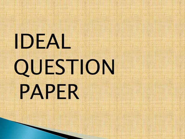 Question paper setting | PPTX