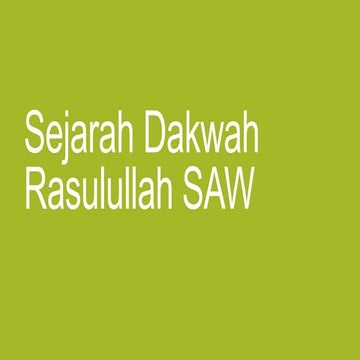 Sejarah Dakwah Rasulullah | PPTX