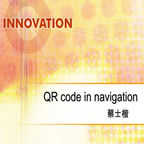 qr code in navigation | PPT