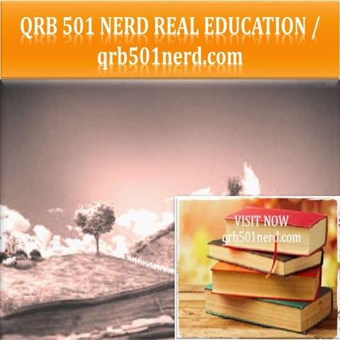 Qrb 501 nerd real education qrb501nerd.com