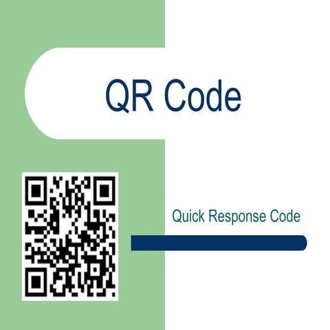 Qr code presentation | PPT