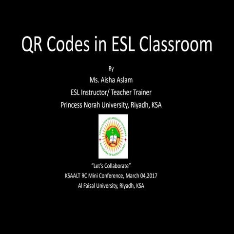 Qr codes in esl classroom | PDF | Education