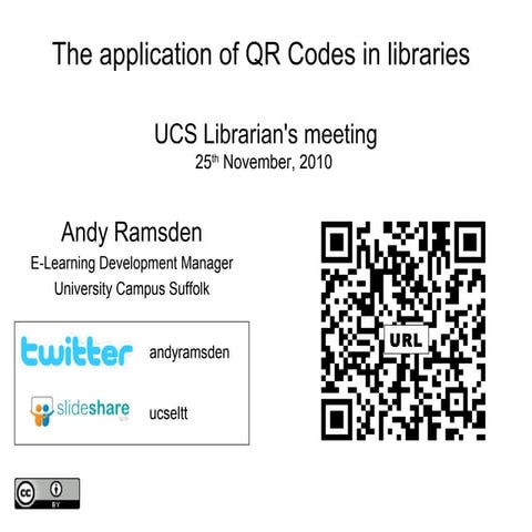 Application of QR Codes in Libraries | PPT