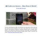 QR Codes on Graves - How does it work?