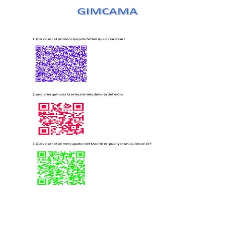 Qr gimcama | DOCX