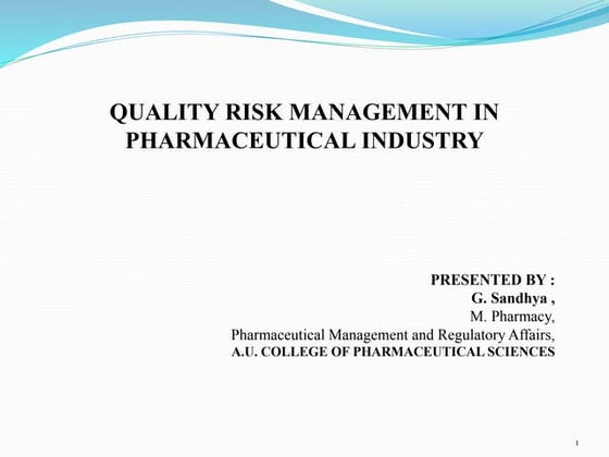 Quality Risk Management | PPT