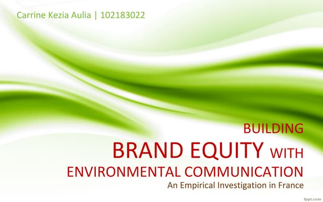 Environmental communication presentation | PPTX