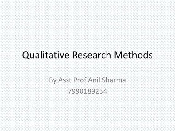 Lesson 1 introduction to quantitative research | PPTX