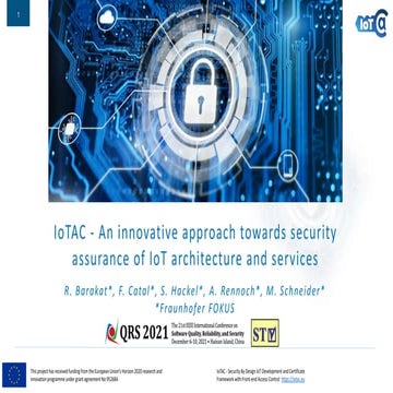 IoTAC - An innovative approach towards security assurance of IoT ...