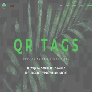 Tree Tagging by Rakesh Jain Indore: How QR Technology Builds Tree ...