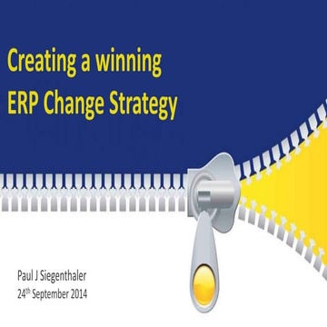 Creating a winning ERP change strategy | PPT